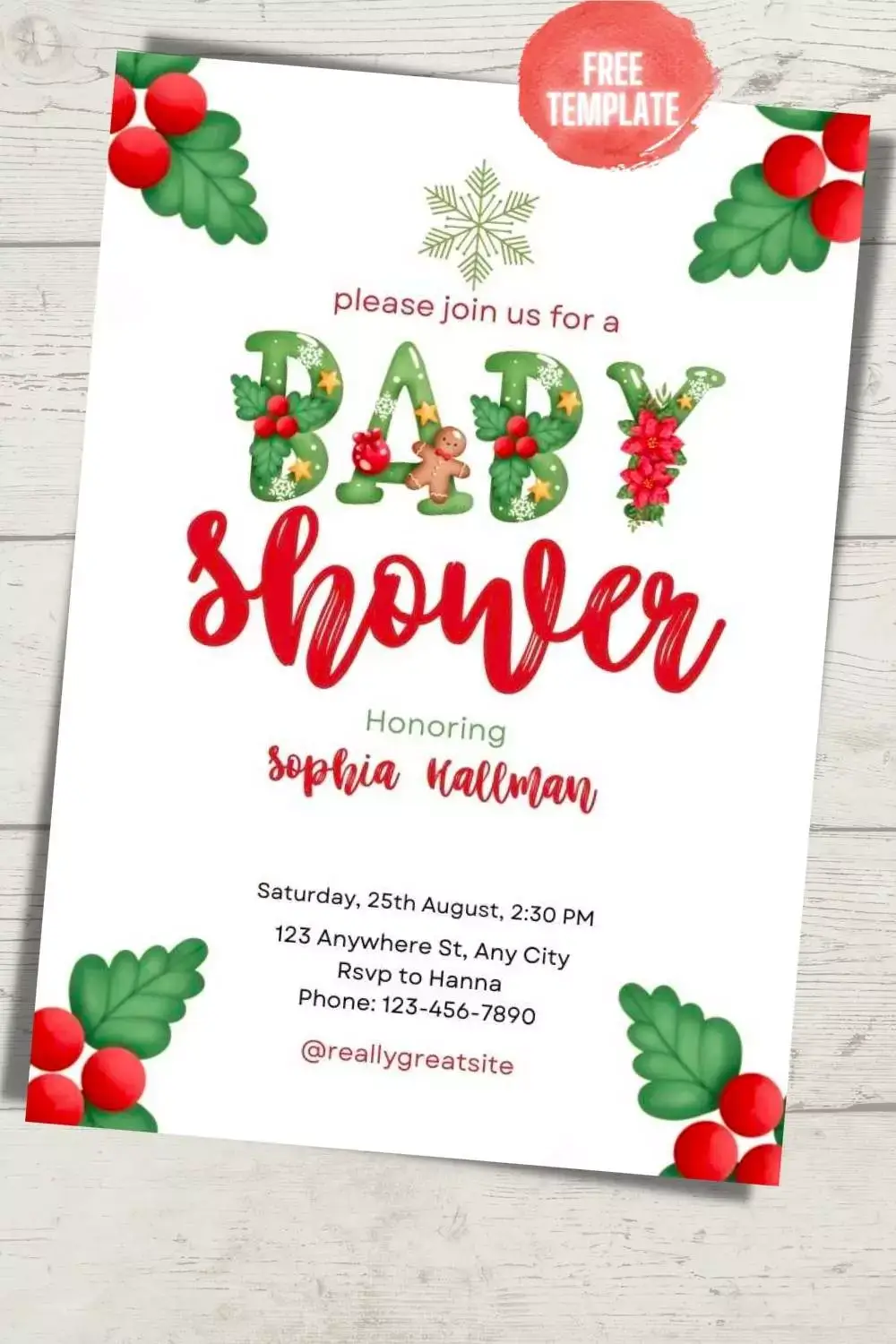26+ Awesome Christmas baby showers ideas (Free Invitation Template)