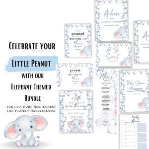 17+ Inspiring Elephant Themed Baby Shower ideas (Free Printable included)