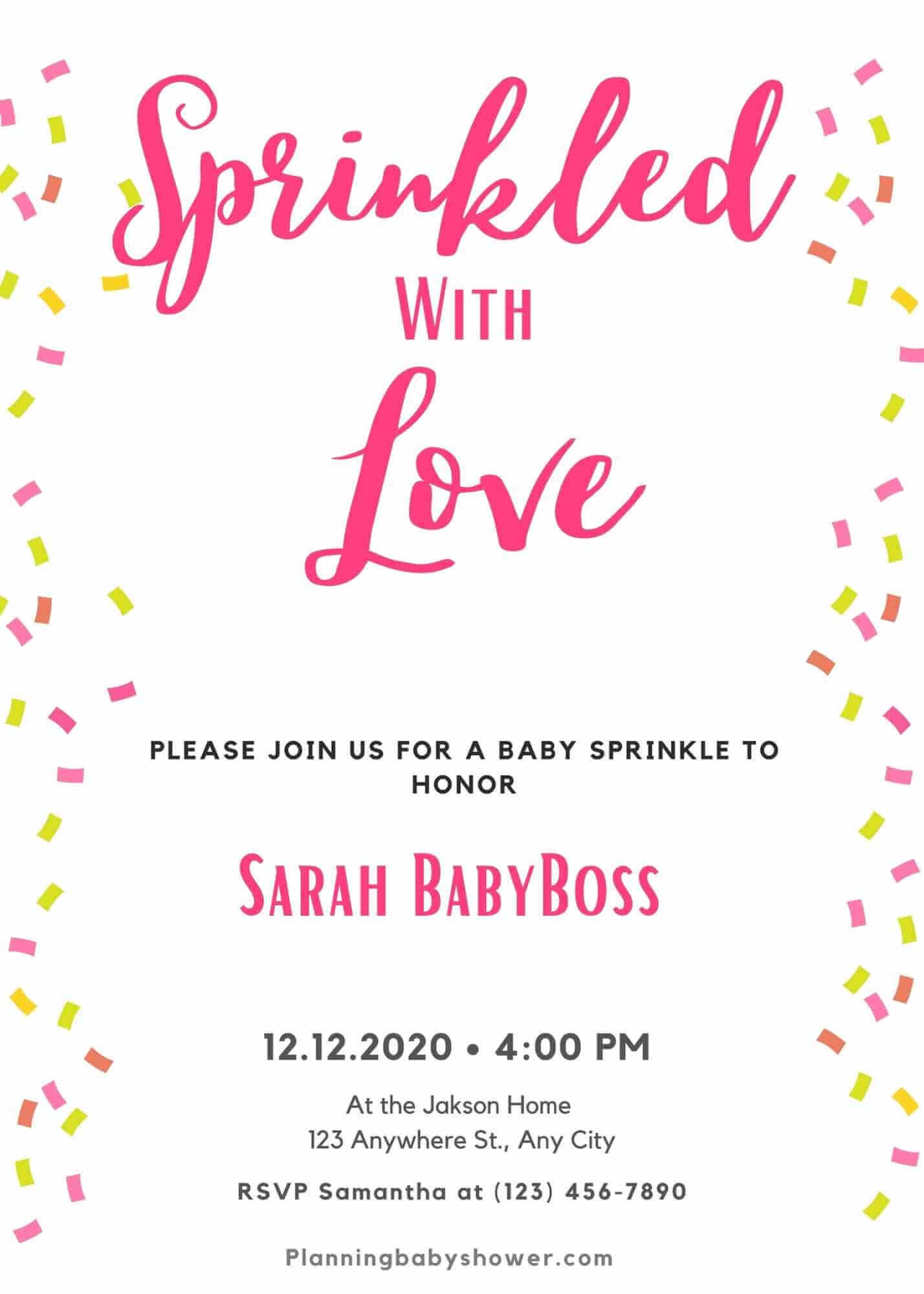 How To Throw a Baby Sprinkle Shower? Free Printable included - Planning ...