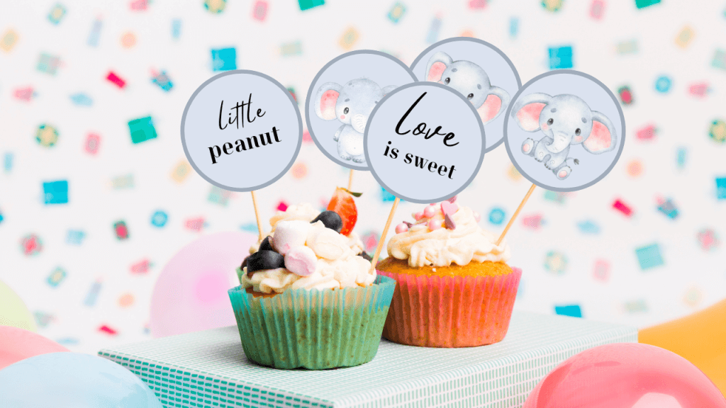 100+ Elephant themed Baby Shower for boys Printable Bundle - Planning ...