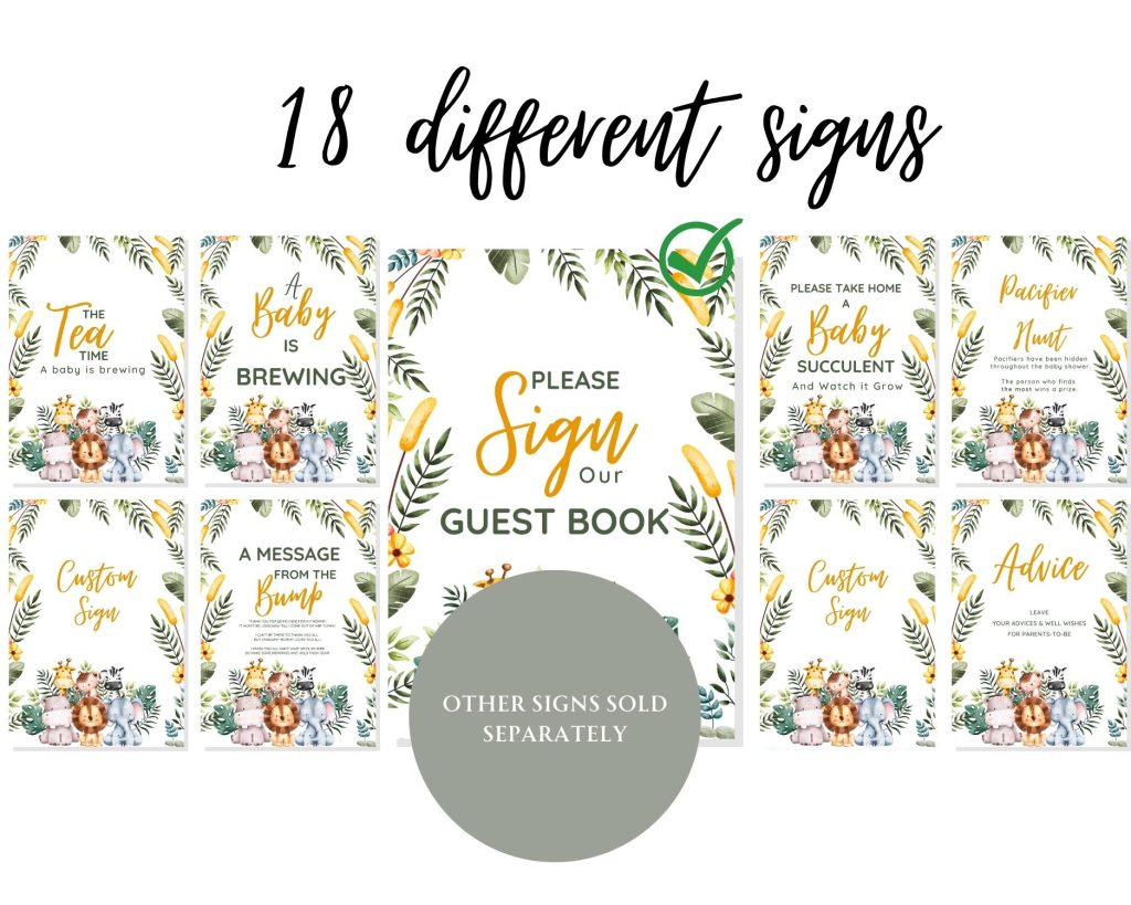 Editable Custom Please sign our Guest book table sign for baby shower ...