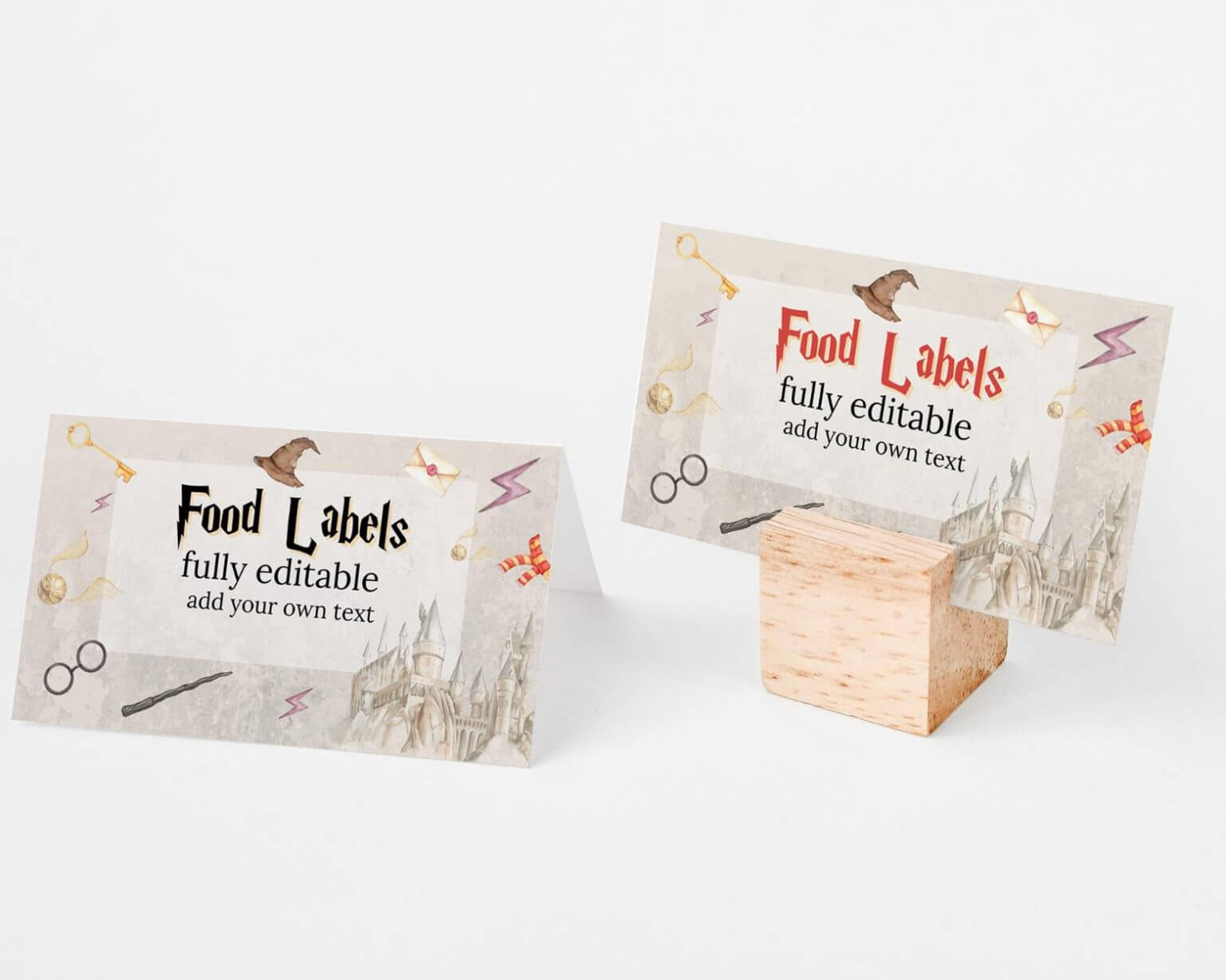 EDITABLE Wizard Food Tags, Magic School Buffet Label, Wizardry Tent ...